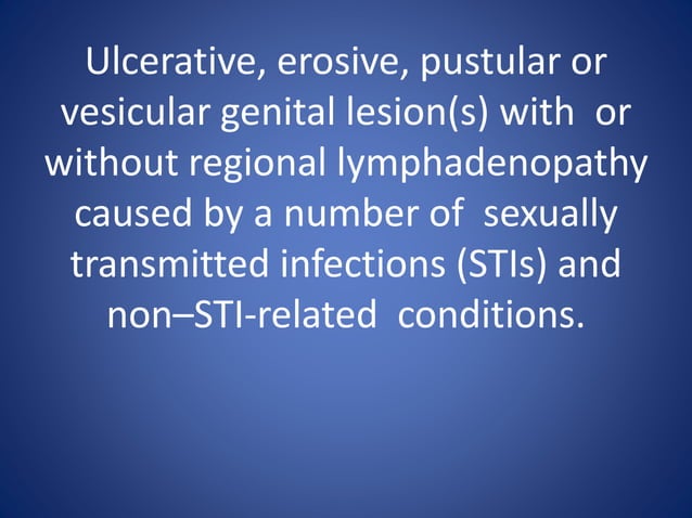 Genital Ulcer Disease Ppt