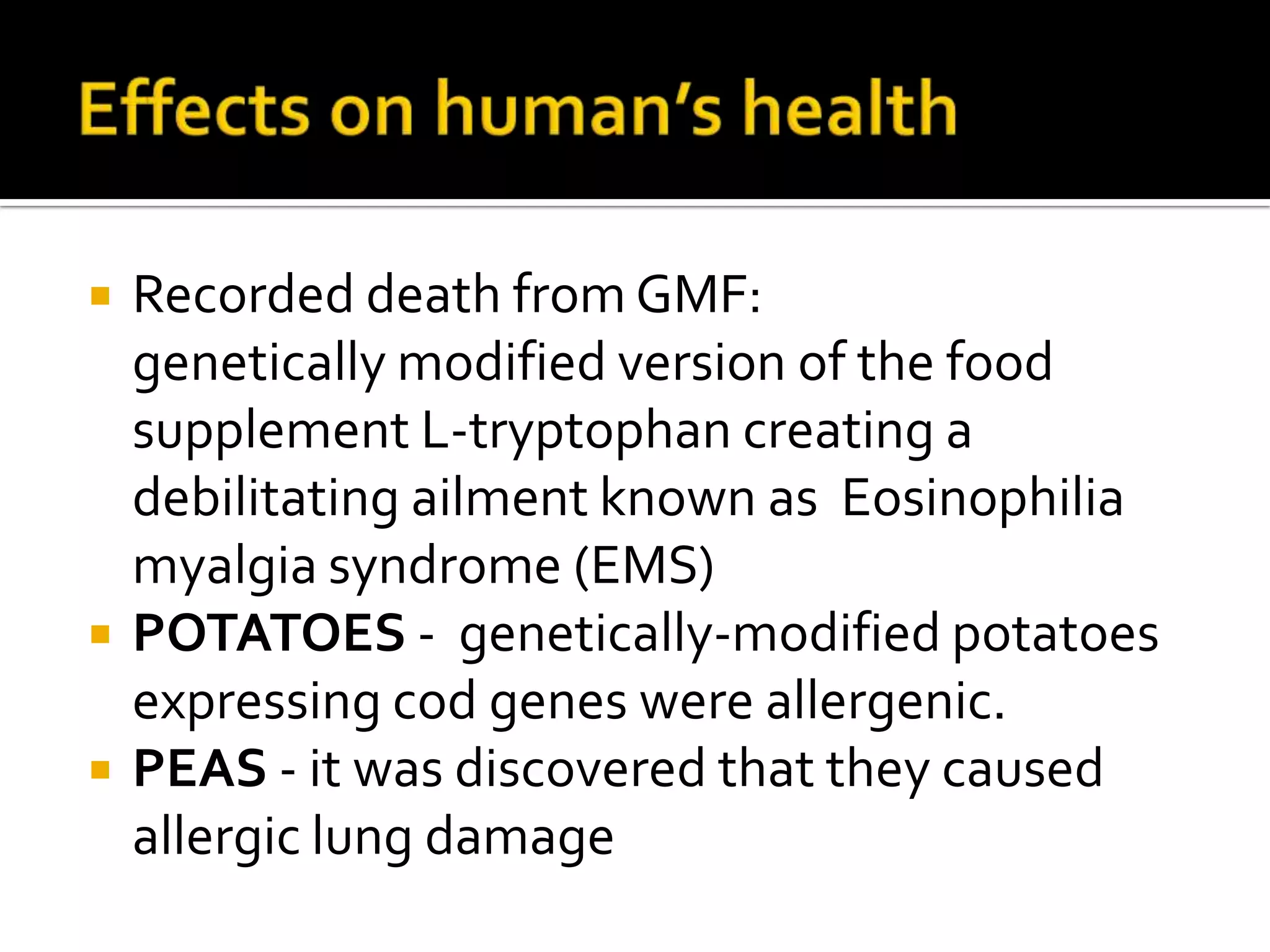 Genitically modified food (gmf) | PPTX
