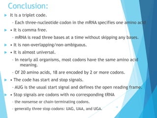 Genetic code | PPTX