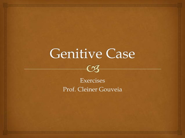 Genitive case | PPTX
