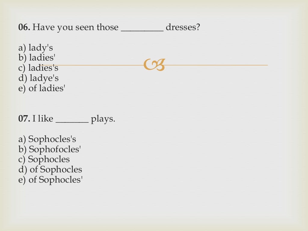 Genitive Case