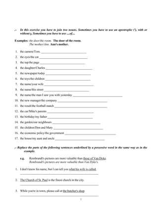 Genitive_exercises | PDF | Soccer | Sports