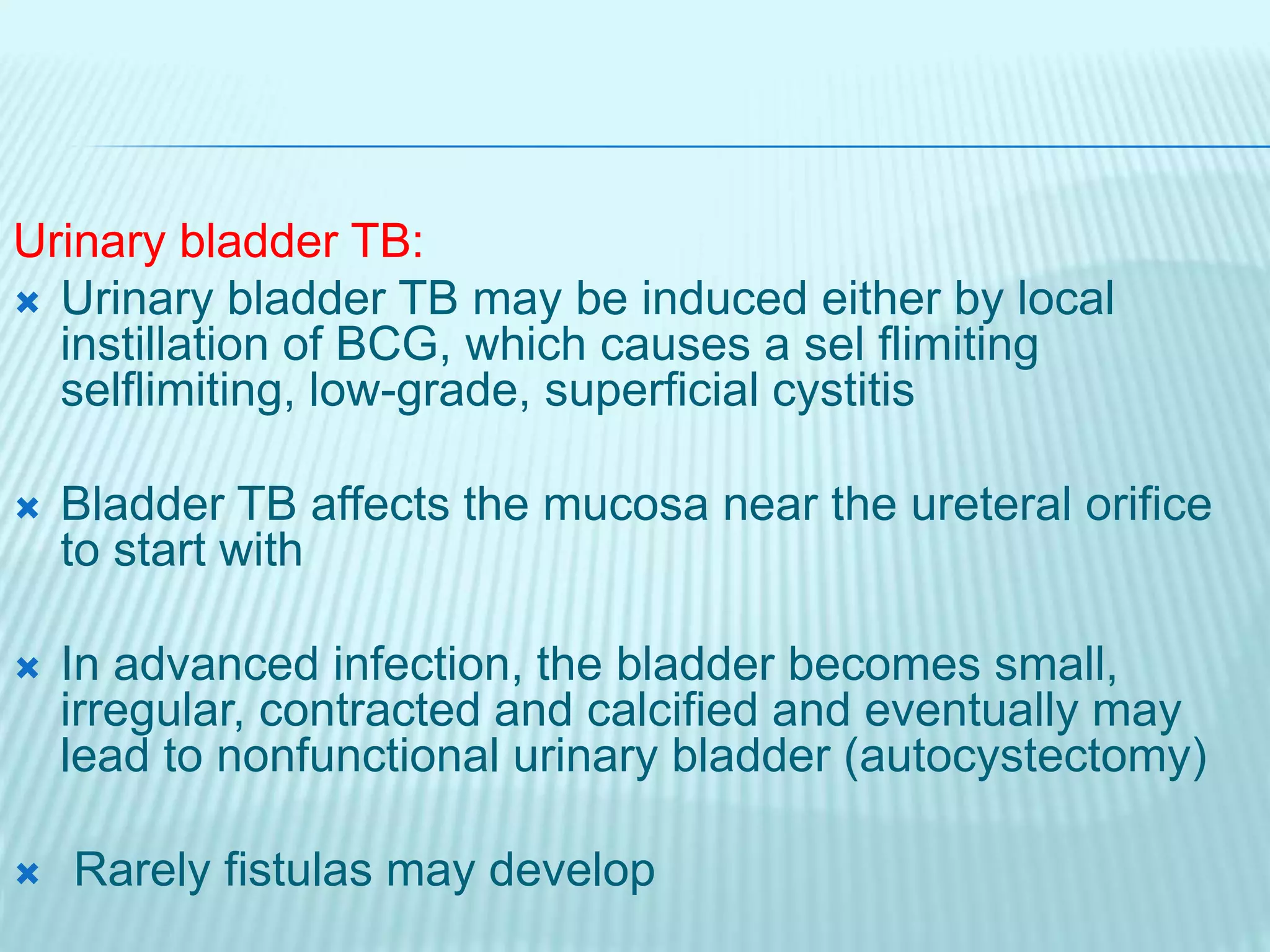 Genito urinary tuberculosis | PPTX
