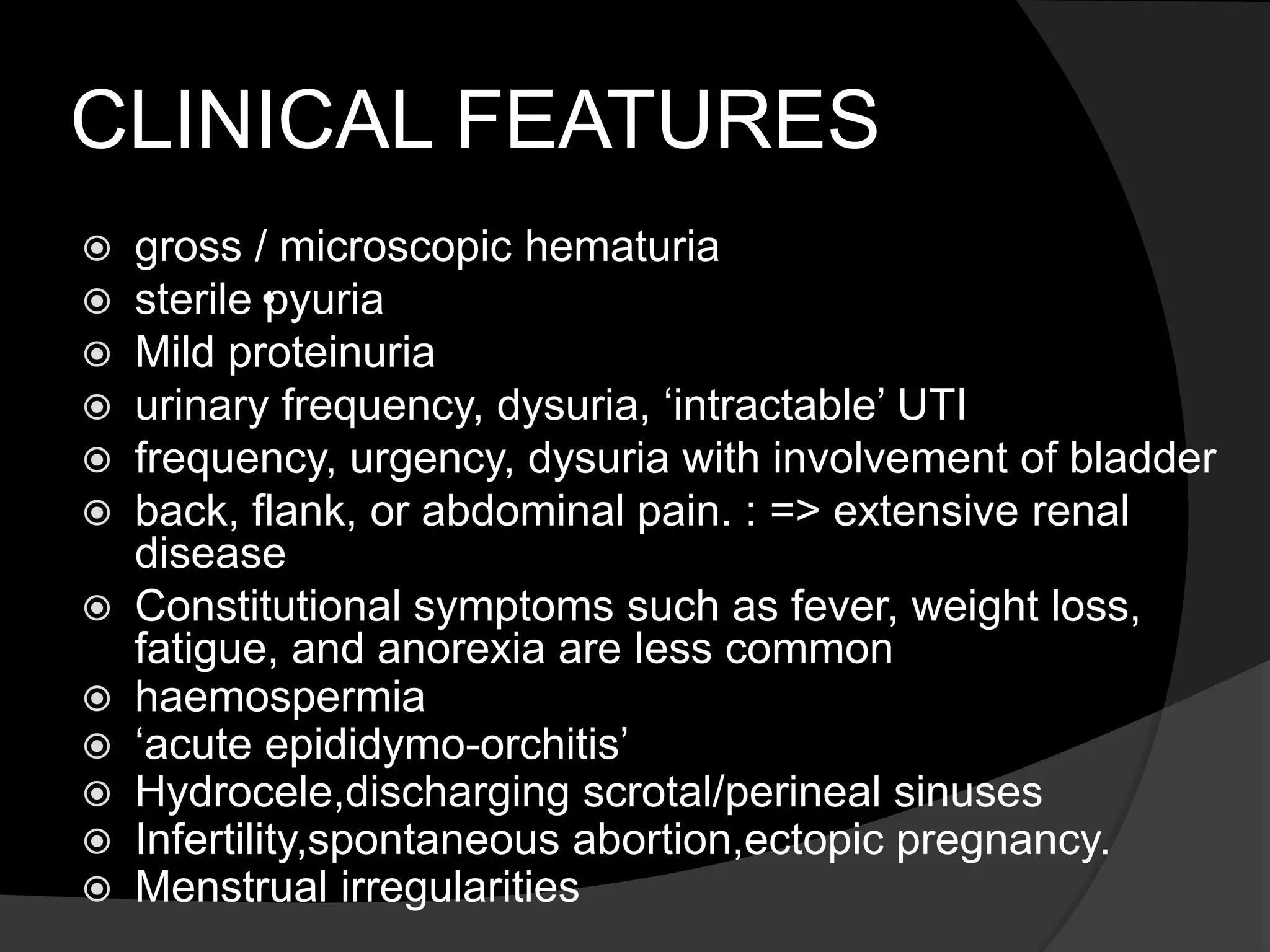 Genito urinary tuberculosis | PPTX