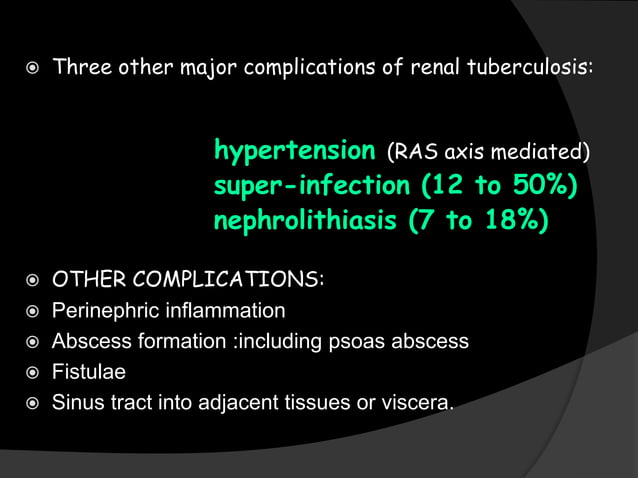 Genito urinary tuberculosis | PPTX | Digestive Disorders | Diseases and Conditions