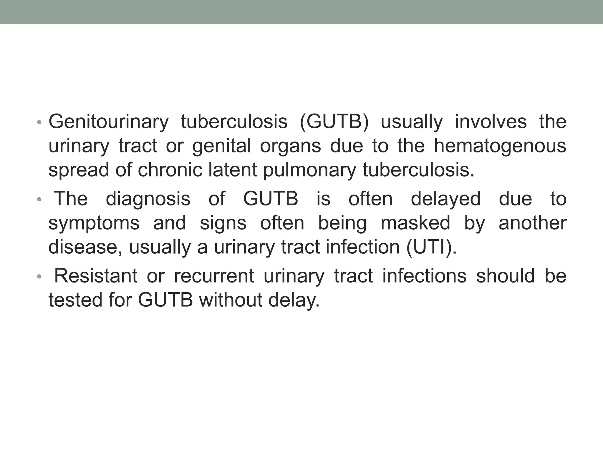 Genitourinary Tuberculosis treatment and managemnt.pptx