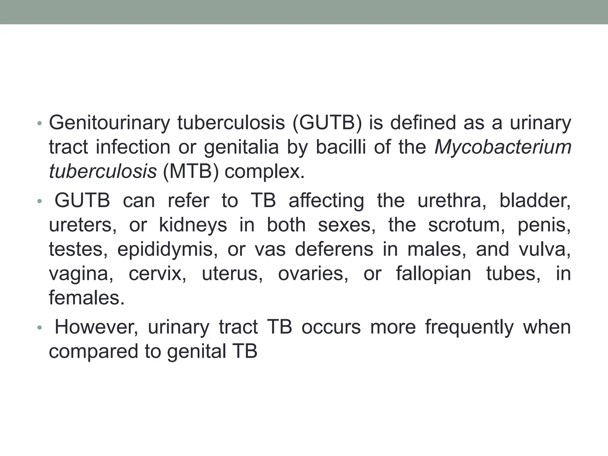 Genitourinary Tuberculosis treatment and managemnt.pptx
