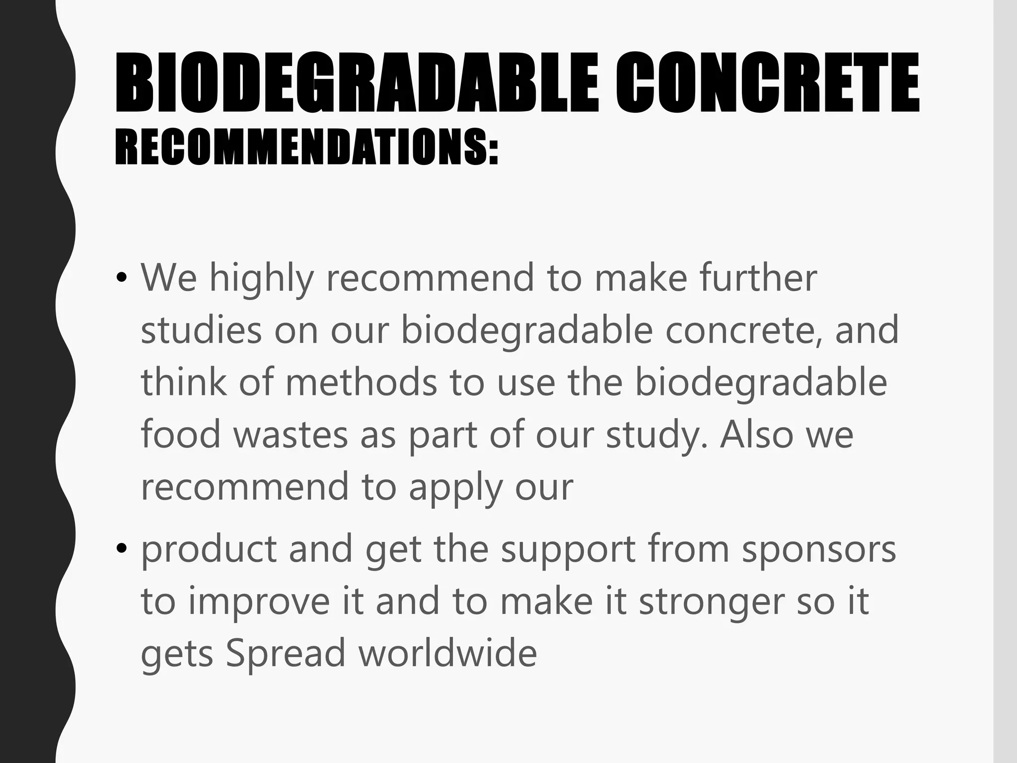 Concrete, Biodegradable Concrete, IDM12 | PPTX