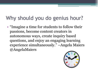 Transforming your classroom: Genius hour presentation | PPTX | Homework ...