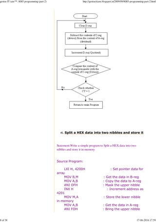 Genius it ians™ 8085 programming (part 2) | PDF