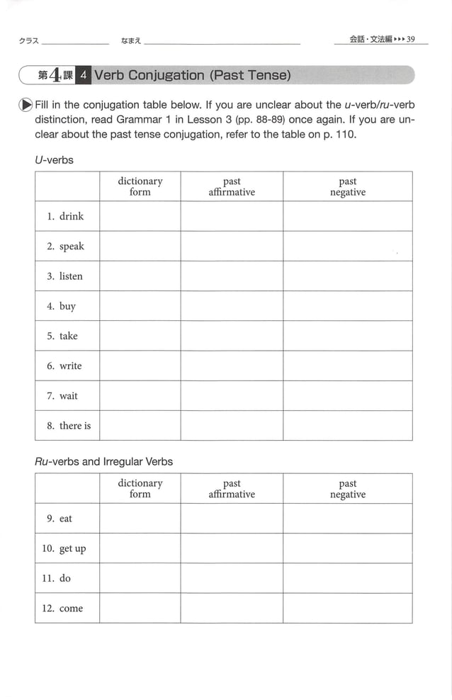 Genki Elementary Japanese Workbook I | PDF