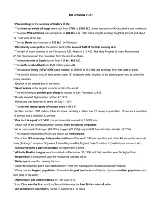 General knowledge 1 | DOC