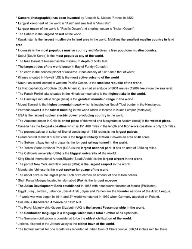 General knowledge 1 | PDF