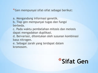 Gen kode genetik, gen, genom, dan kromosom.pptx