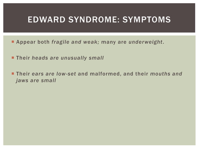 Edward syndrome | PPTX | Infertility | Reproductive Health