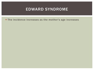 Edward syndrome | PPTX