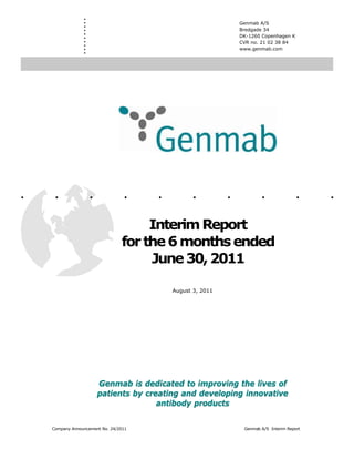 Genmab 2011 | PDF