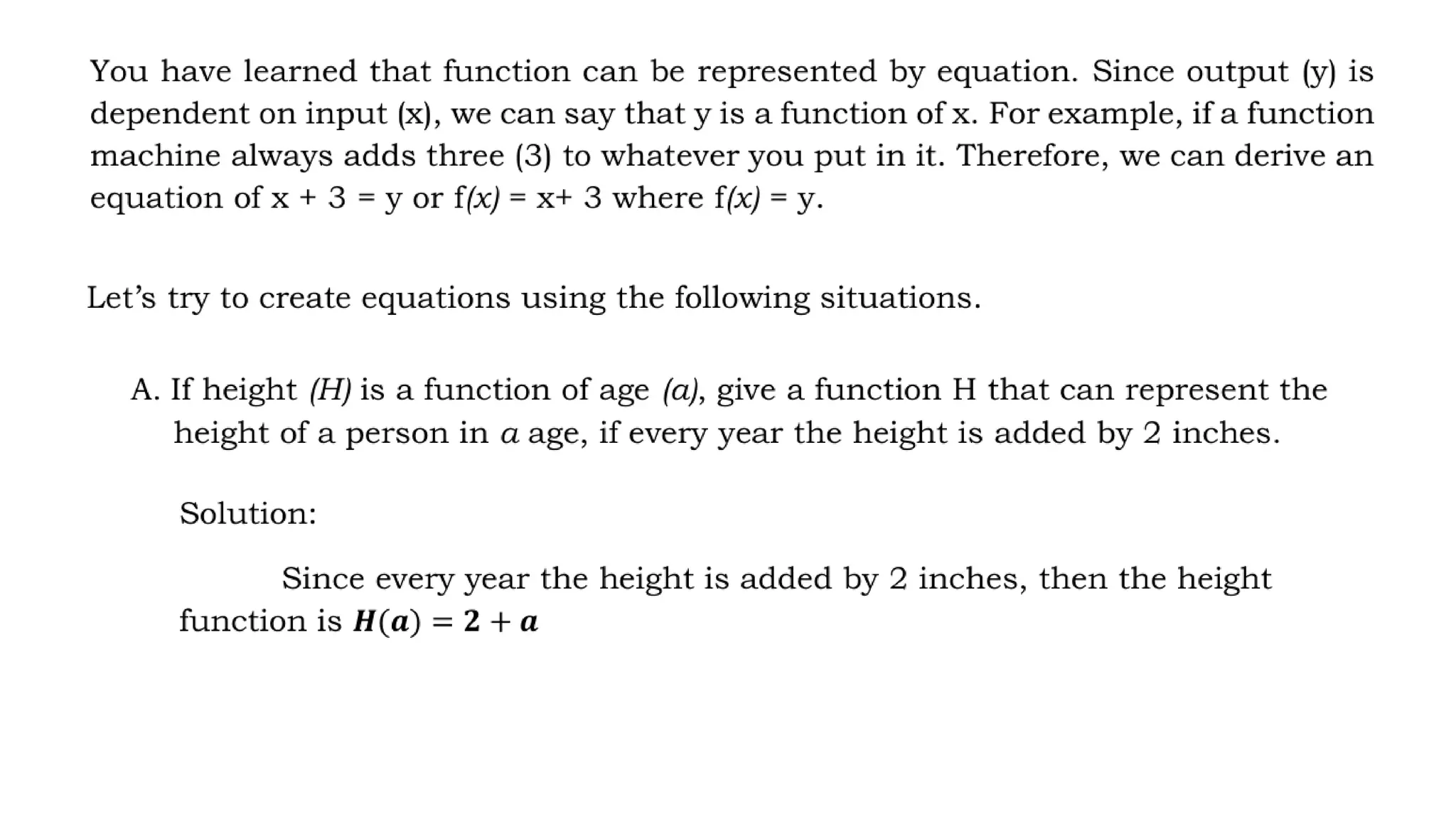 Representing Real-Life Situations Using Functions | PPTX