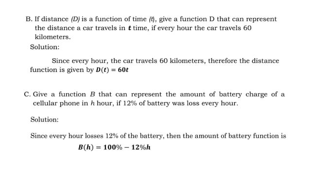 Representing Real-Life Situations Using Functions | PPTX