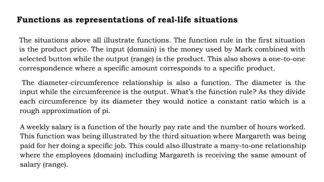 Representing Real-Life Situations Using Functions | PPTX