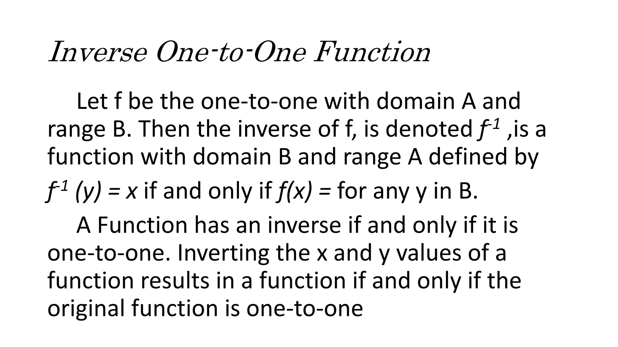 GENMATH one to one function.pptx. g11 humss | PPTX