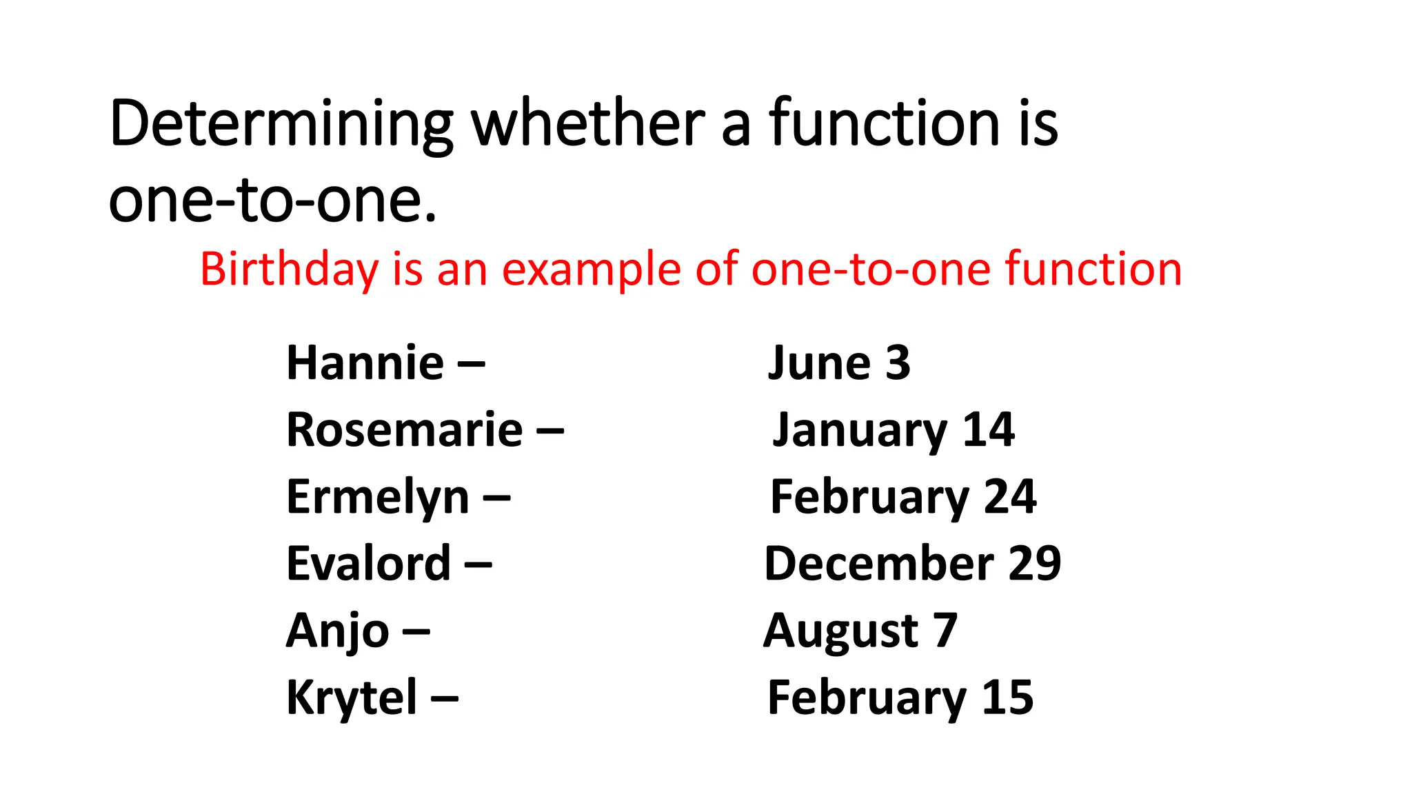 GENMATH one to one function.pptx. g11 humss | PPTX | Science
