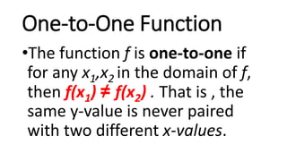 GENMATH one to one function.pptx. g11 humss | PPTX | Science