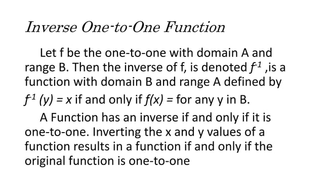 GENMATH one to one function.pptx. g11 humss | PPTX | Science