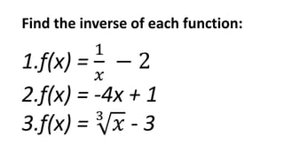 GENMATH one to one function.pptx. g11 humss | PPTX