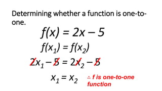 GENMATH one to one function.pptx. g11 humss | PPTX