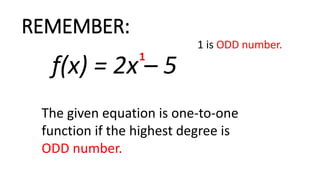 GENMATH one to one function.pptx. g11 humss | PPTX