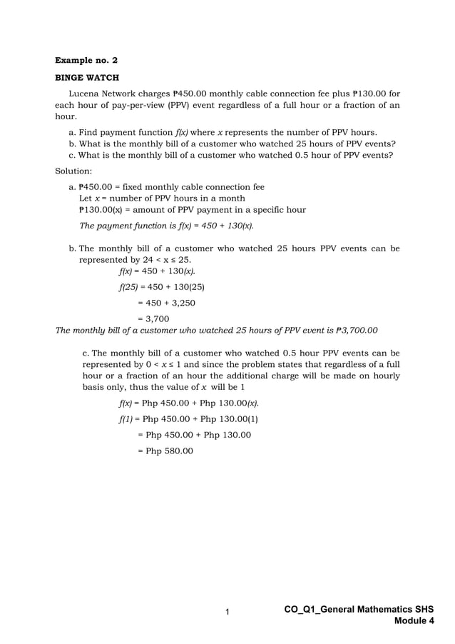 genmath_q1_mod4_solvingreallifeproblemsinvolvingfunctions_v2.pdf | Web Development | Internet