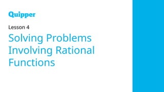Genmath Solving Rational Functions genera math | PPTX