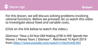 Genmath Solving Rational Functions genera math | PPTX