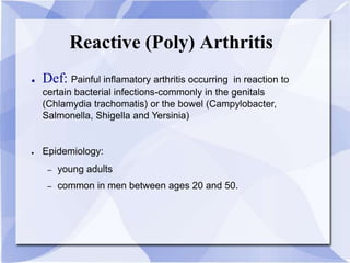 reactive arthritis | PPTX