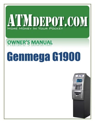 Genmega g1900-atm-owners-manual | PDF