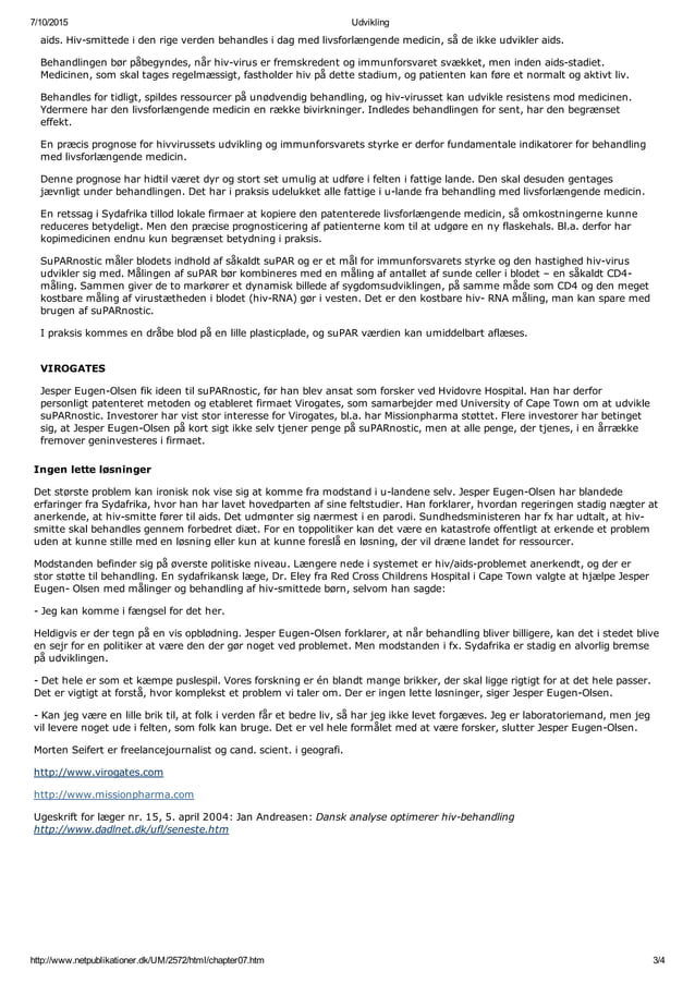 Kim Ginnerup - Gennembrud? Dansk forskning giver håb til hiv-smittede afrikanere ...