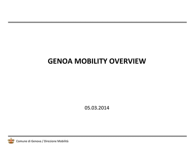Genoa mobility overview | PPT
