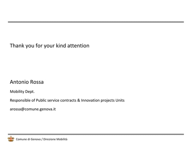 Genoa mobility overview | PPT