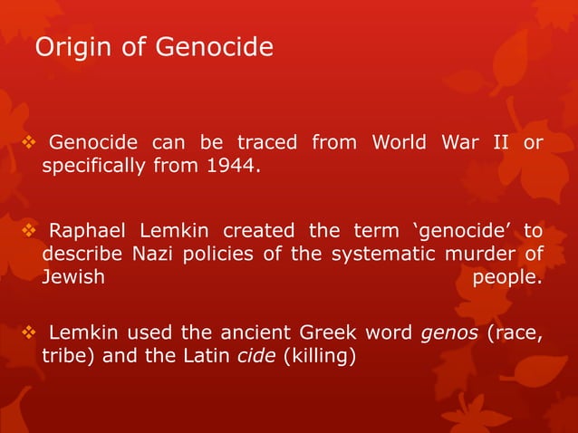 Genocide | PPTX