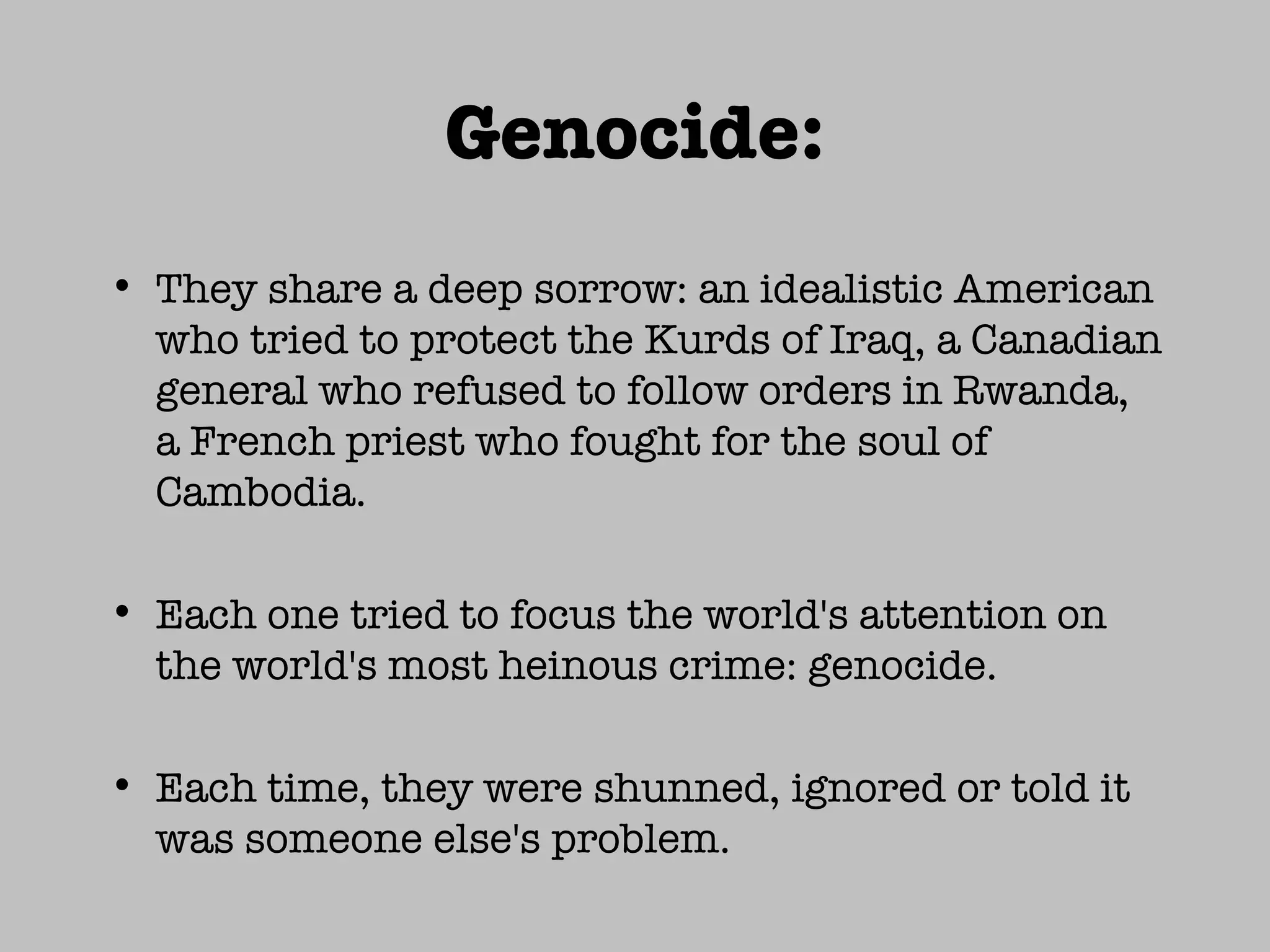 Genocide throughout Hisory | PPT