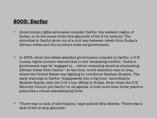 Genocide throughout Hisory | PPT