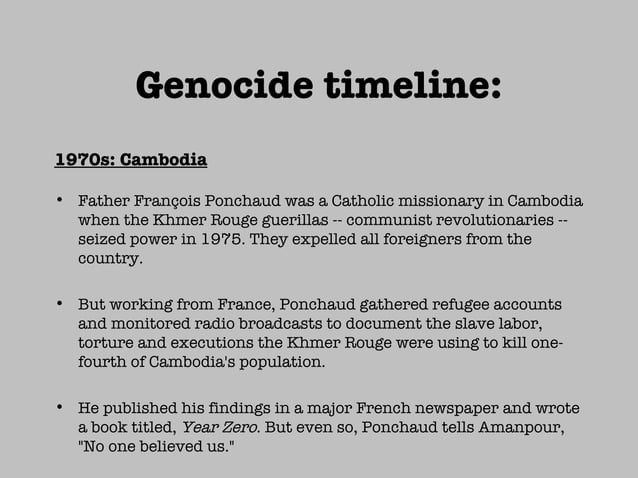 Genocide throughout Hisory | PPT