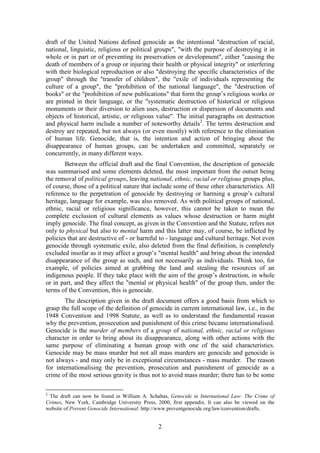 Genocide and indigenous peoples in international law | PDF