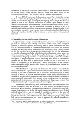 Genocide and indigenous peoples in international law | PDF