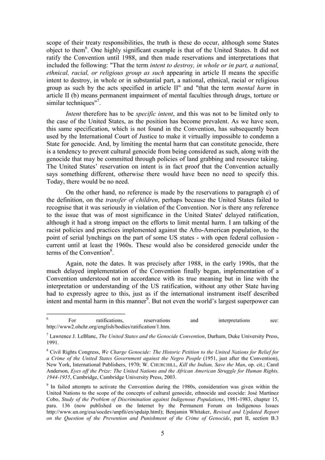 Genocide and indigenous peoples in international law | PDF | Death ...