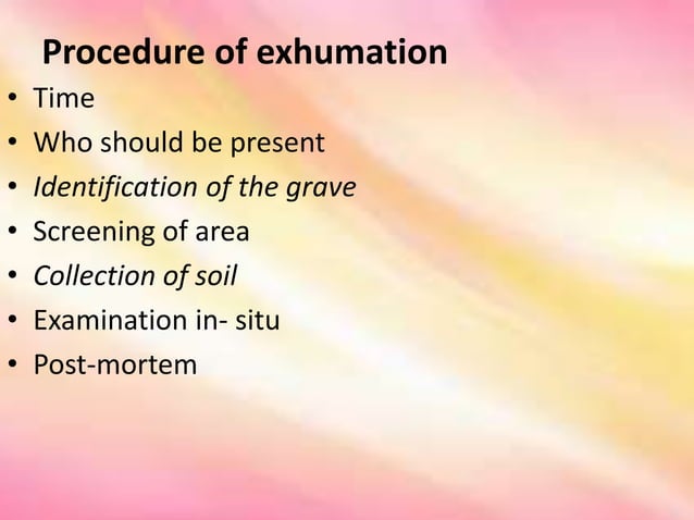Genocide & exhumation of human body | PPT