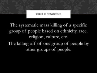 Genocide intro ppt | PPTX