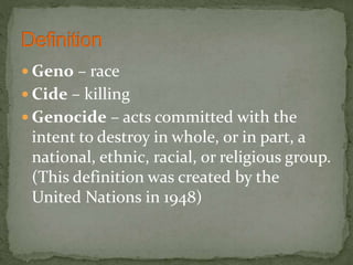 Genocide Lesson 1 | PPTX