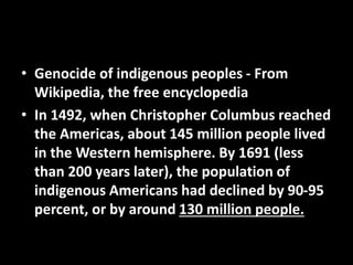 Genocide of the california indians pt.1 | PPTX